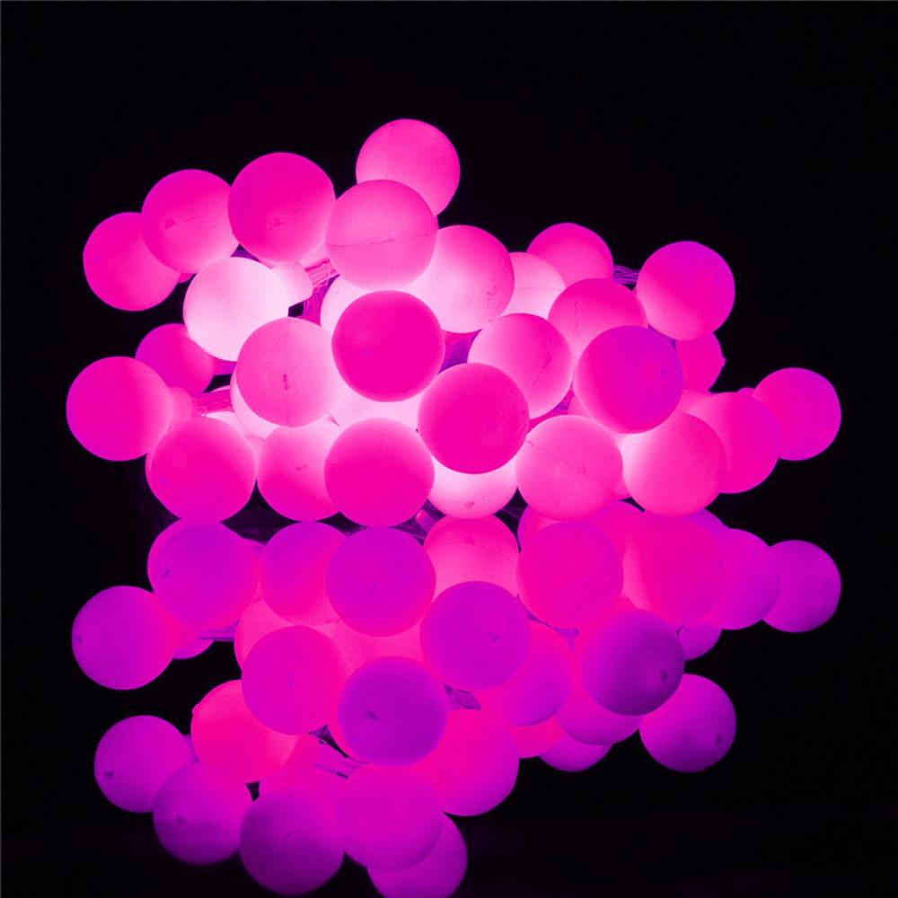 30PCS LED Cherry Matte Balls String Lights Pink