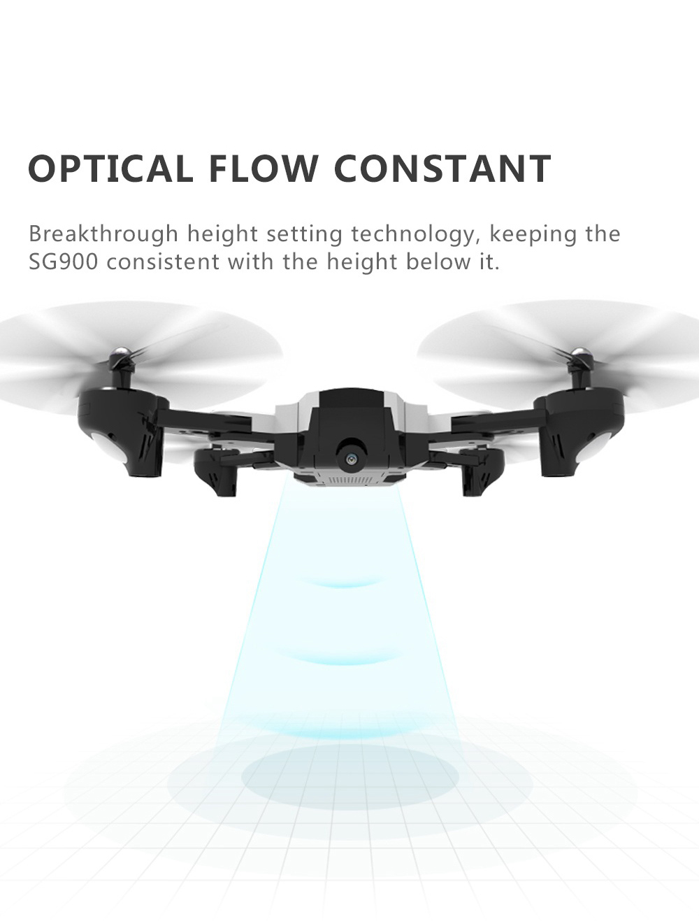 SG900 720P WiFi FPV Foldable RC Drone RTF White