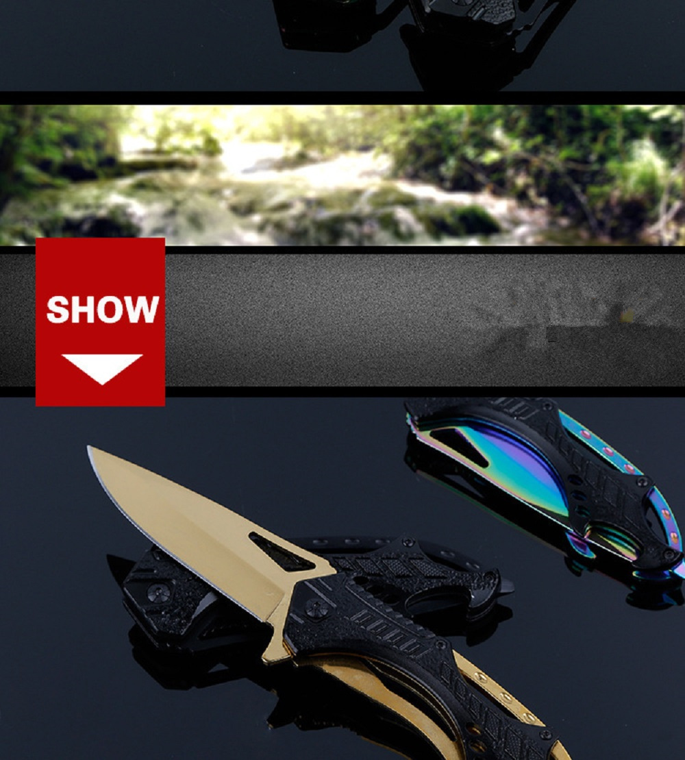 007 Outdoor Multi-function Folding Knife Rainbow Blade