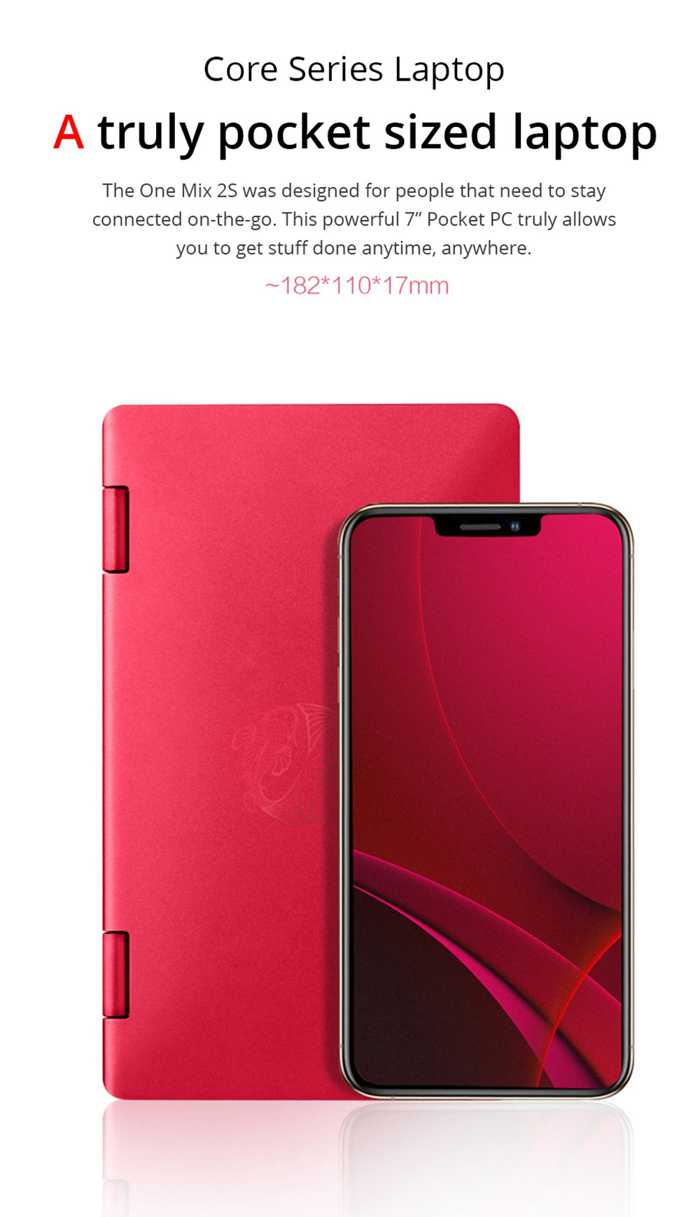 One Netbook One Mix 2S Yoga Pocket Laptop M3-8100Y 8GB 512GB Red