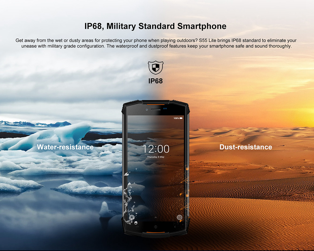 DOOGEE S55 Lite 5.5 Inch 2GB 16GB Smartphone Black
