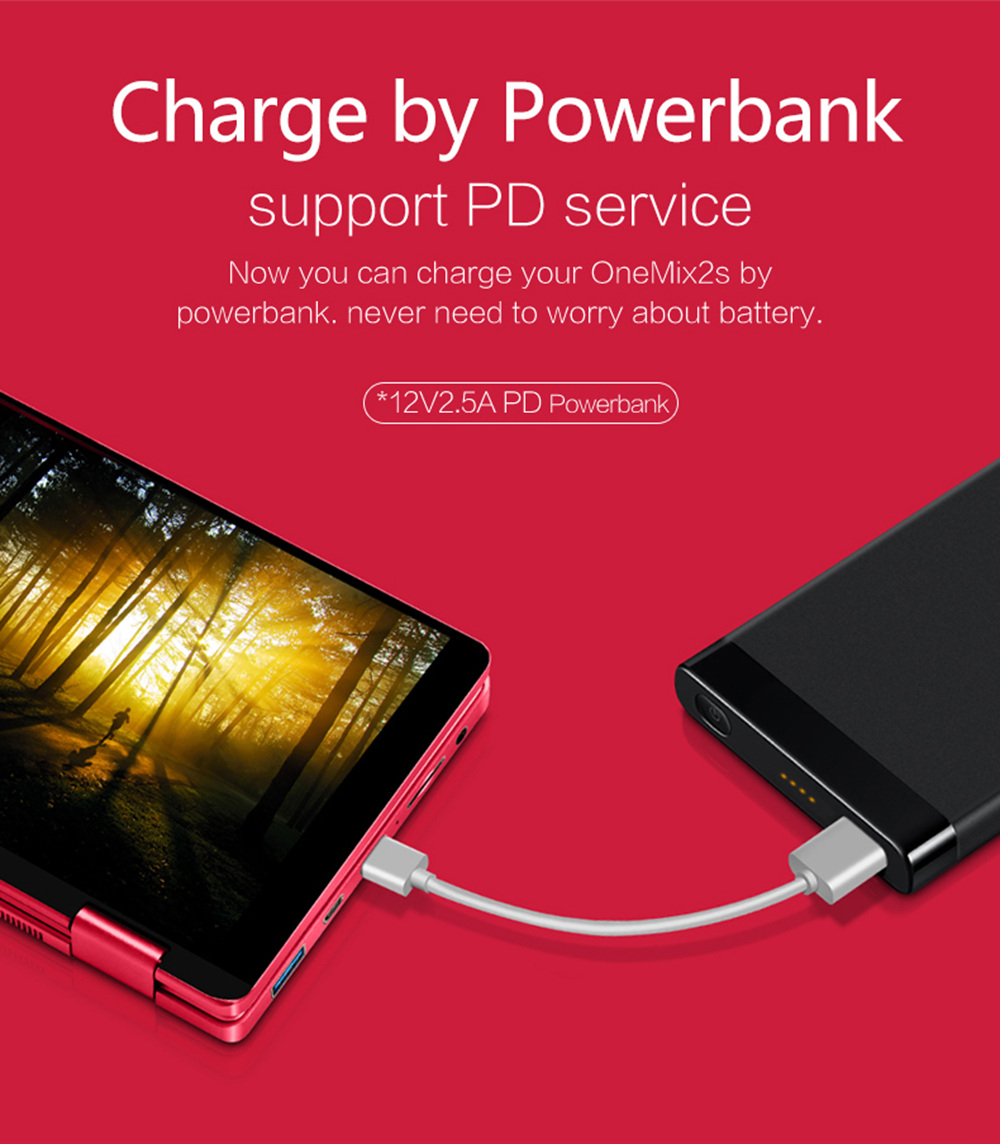 One Netbook One Mix 2S Yoga Pocket Laptop M3-8100Y 8GB 512GB Red