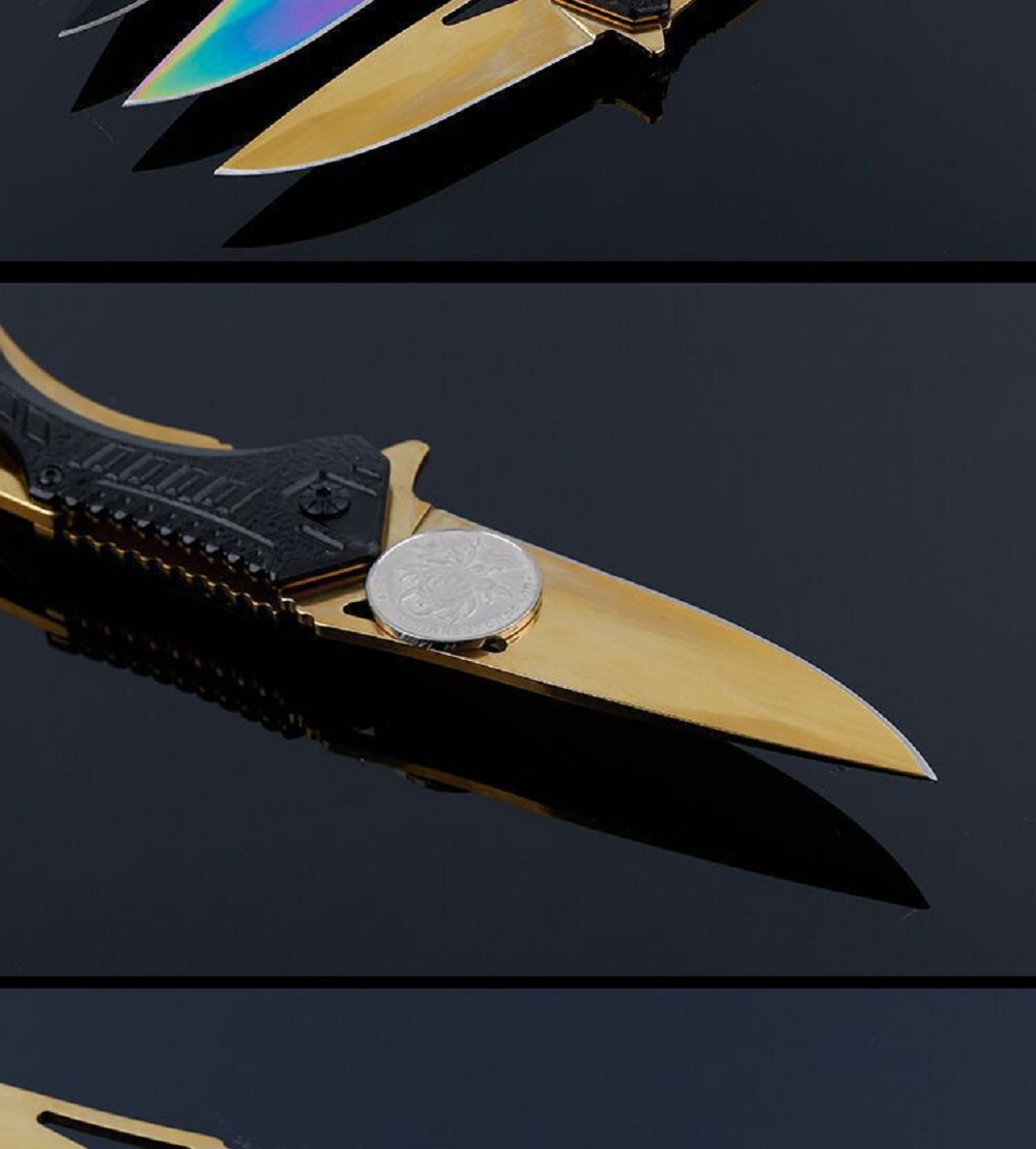 007 Outdoor Multi-function Folding Knife Rainbow Blade