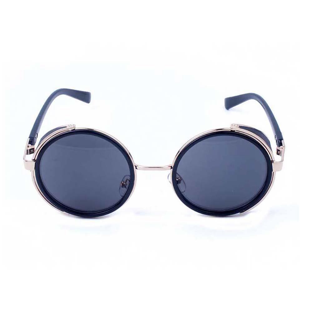 Round Metal Sunglasses Gold and Gray