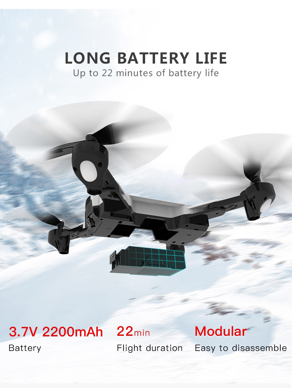 SG900 720P WiFi FPV Foldable RC Drone RTF White