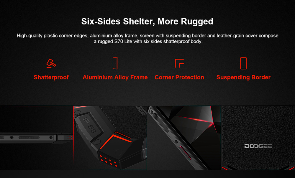 DOOGEE S70 Lite 5.99 Inch 4GB 64GB Smartphone Red