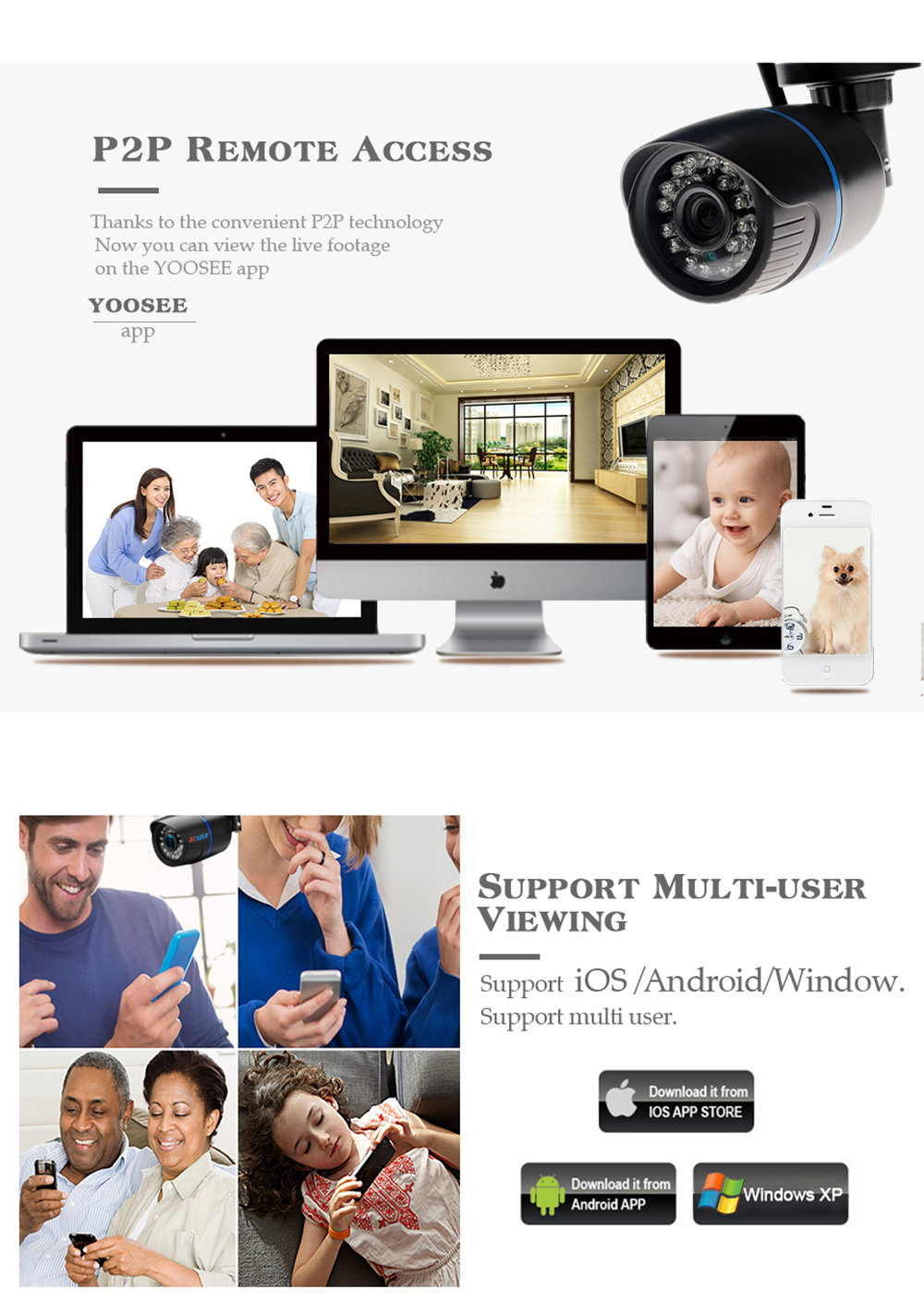 BESDER BES-JW201-6024PB 1080P Outdoor Wifi IP Camera Black EU Plug