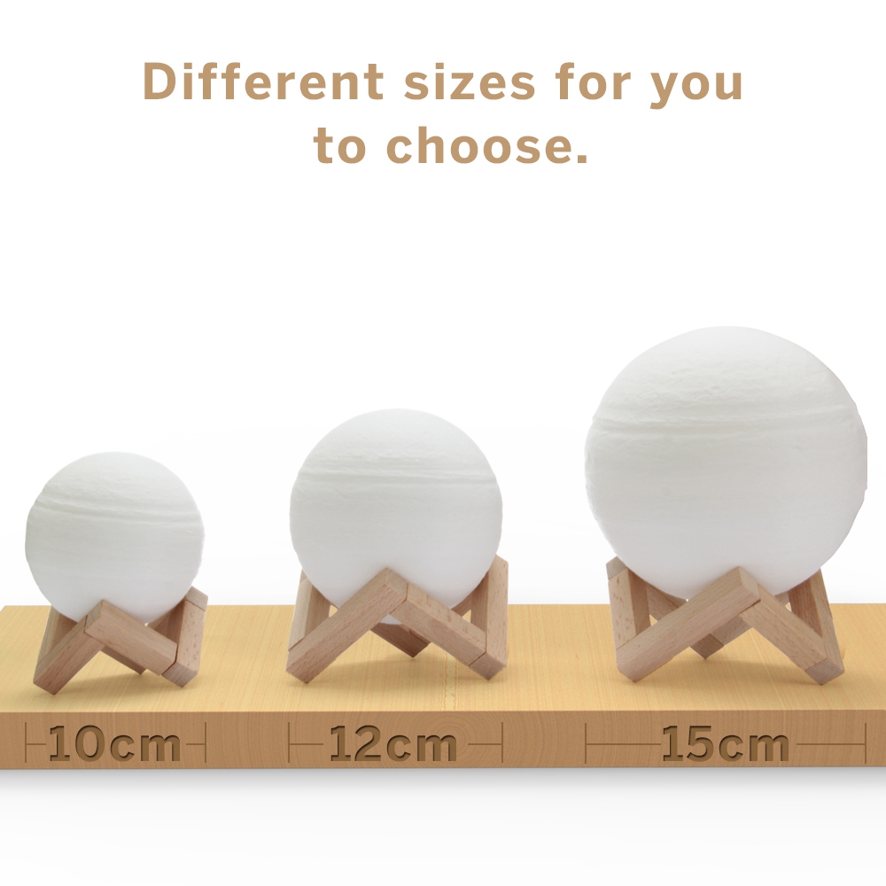 Geekbes 3D LED Jupiter Light White