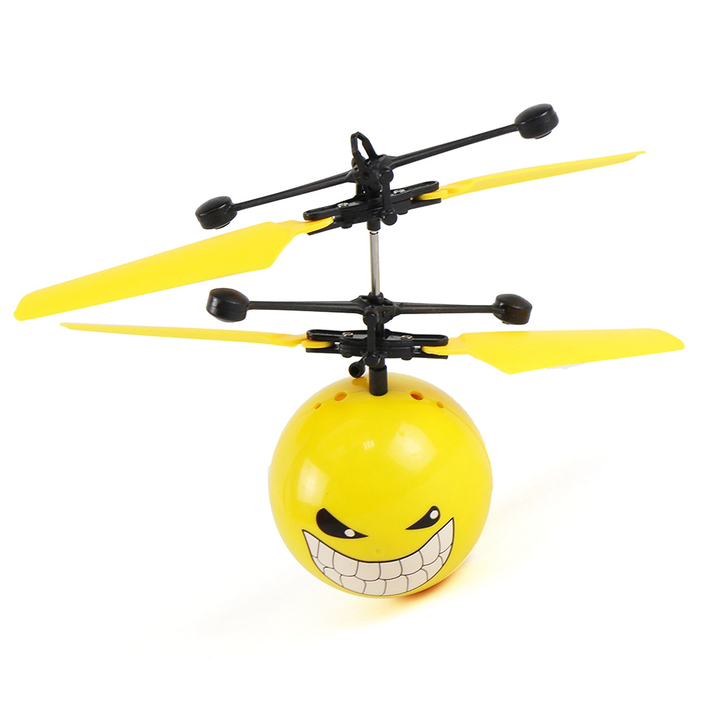 Smiley Face Flying Ball Infrared Induction Mini Aircraft Helicopter