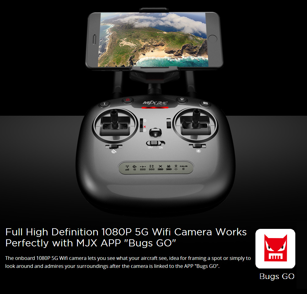 MJX Bugs 2 SE B2SE 5G WiFi FPV RC Drone GPS 720P RTF Black