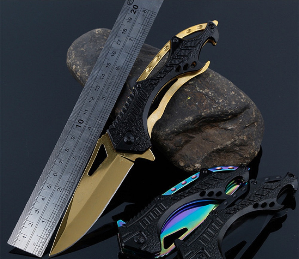 007 Outdoor Multi-function Folding Knife Rainbow Blade