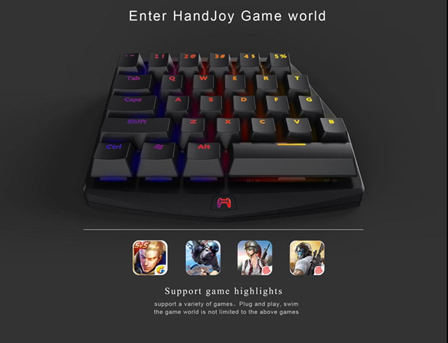 Handjoy K1 Mechanical Keyboard 28 Keys Black