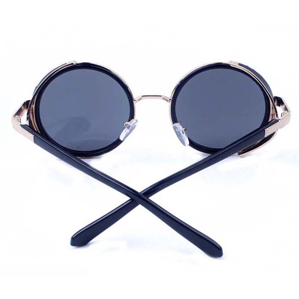 Round Metal Sunglasses Gold and Gray