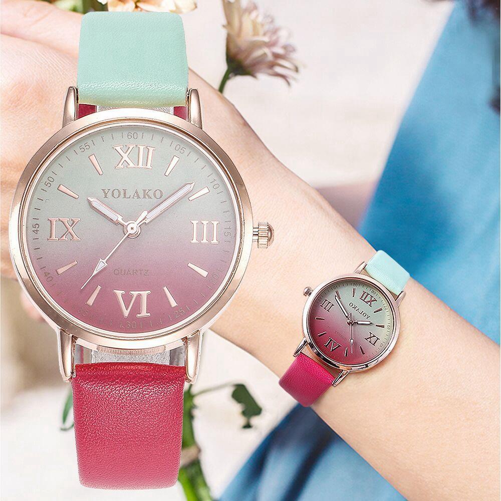 YOLAKO YL01 Women Casual Quartz Watch Blue Beige