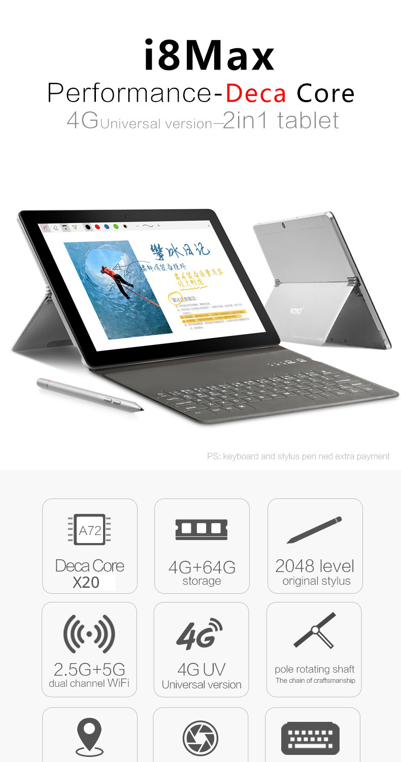 VOYO i8 Max Tablet 4GB 64GB Silver