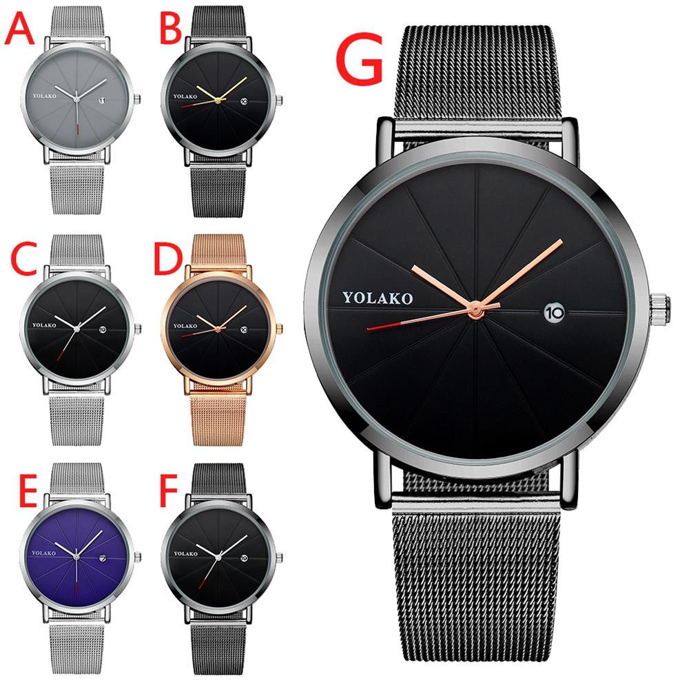 YOLAKO YK121E Casual Quartz Watch Silver Blue