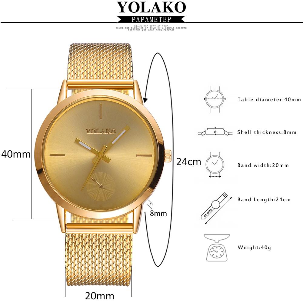 YOLAKO YK25 Women Casual Quartz Watch Gold