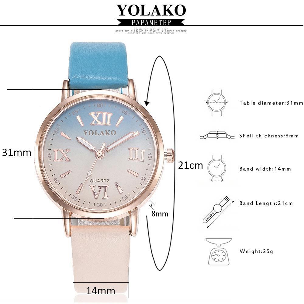 YOLAKO YL01 Women Casual Quartz Watch Blue Beige