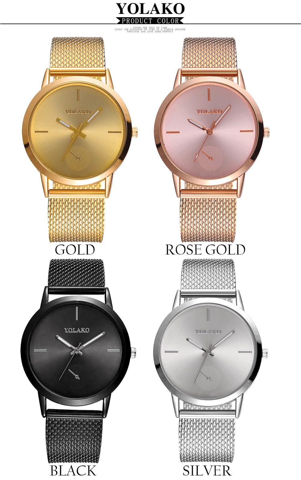 YOLAKO YK25 Women Casual Quartz Watch Black