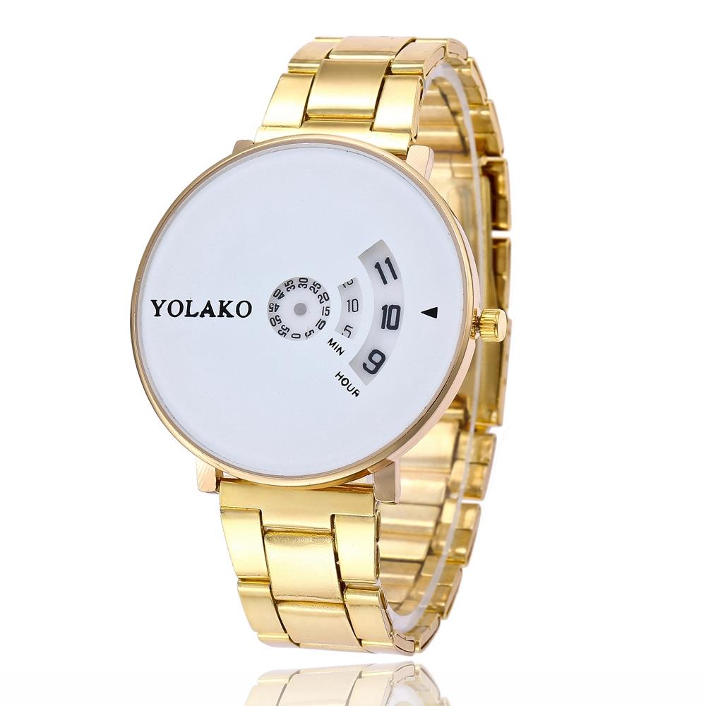 YOLAKO YK29 Men Casual Quartz Watch Silver Black