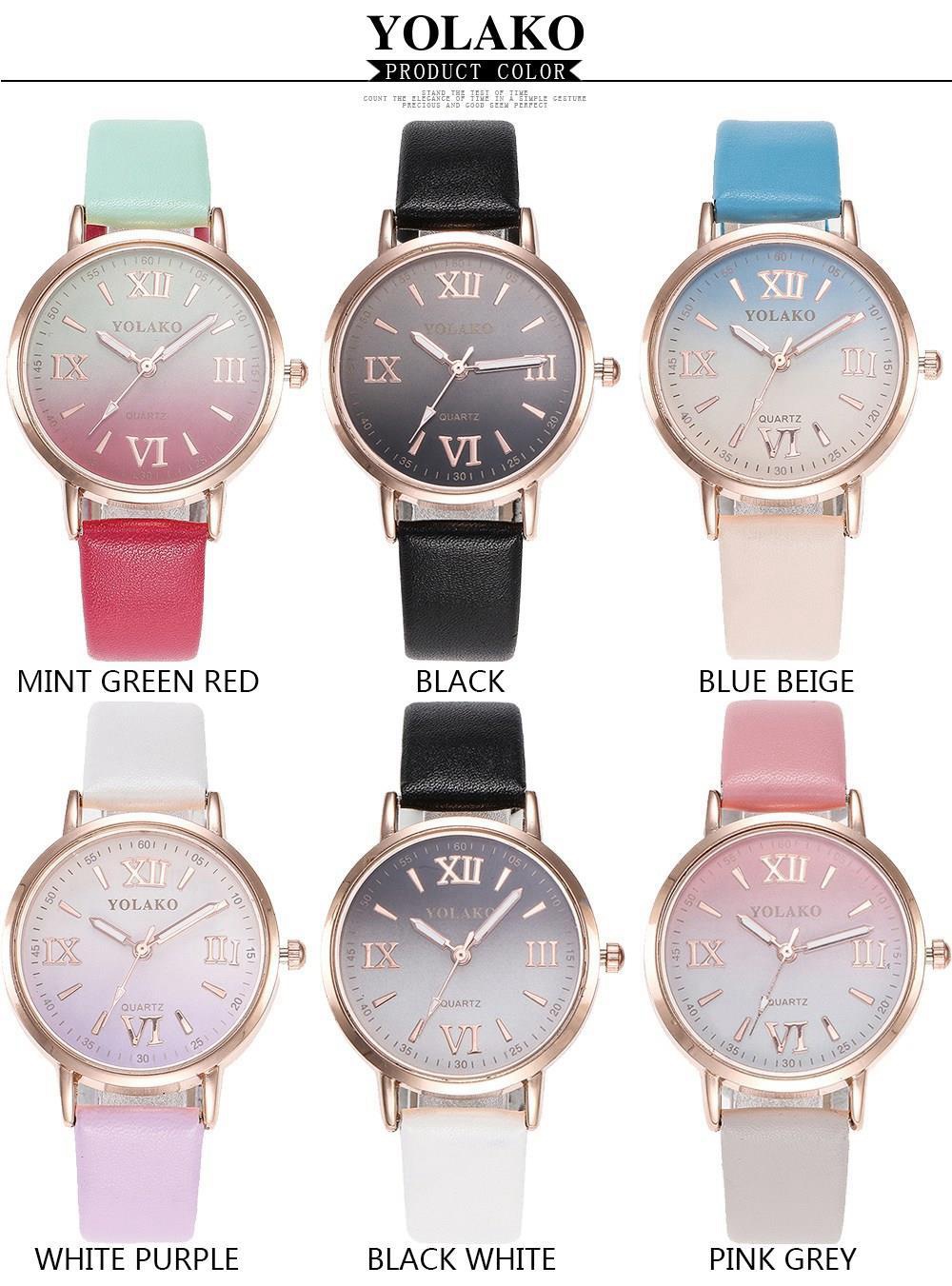 YOLAKO YL01 Women Casual Quartz Watch Blue Beige