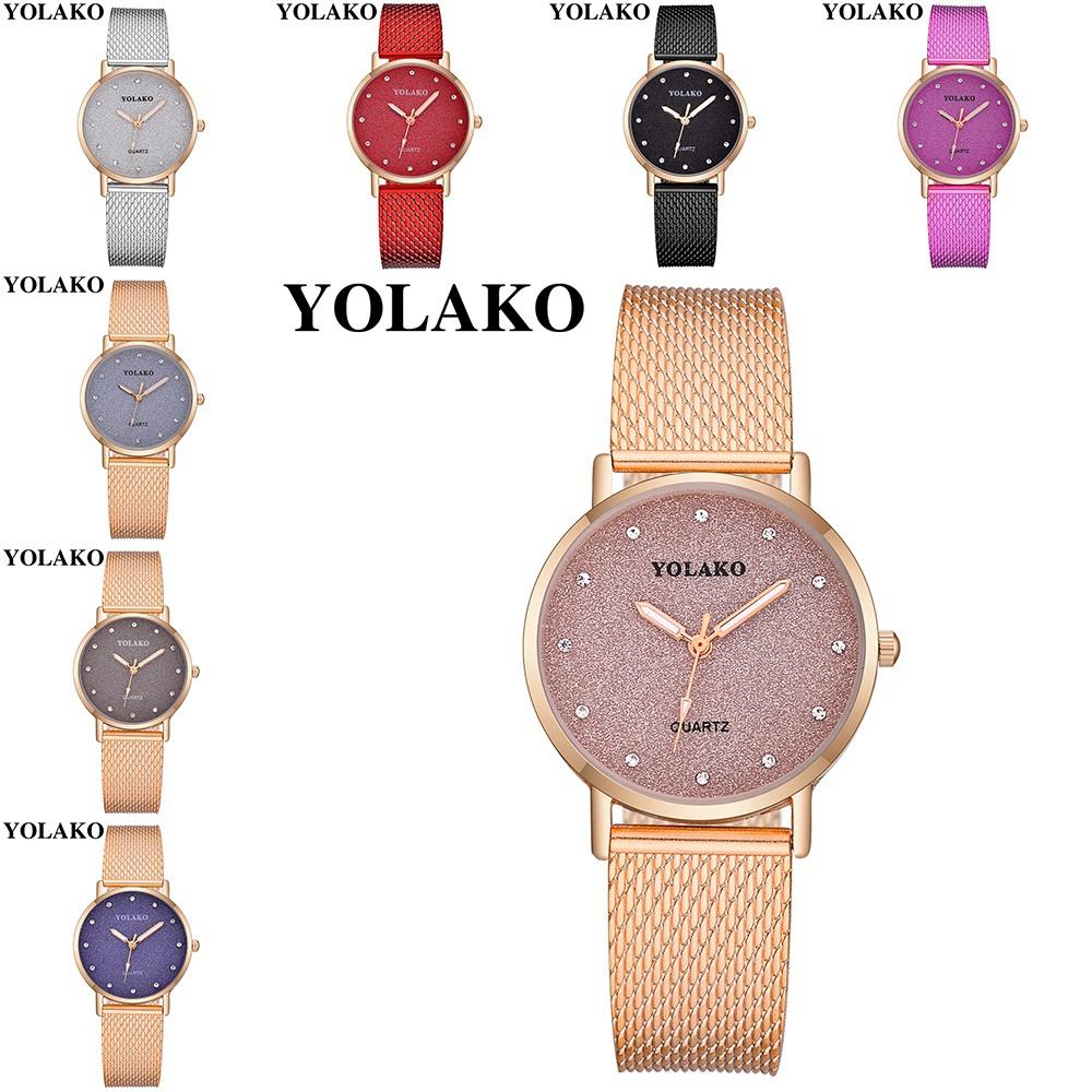 YOLAKO YK33 Women Quartz Watch Rose Gold light Blue