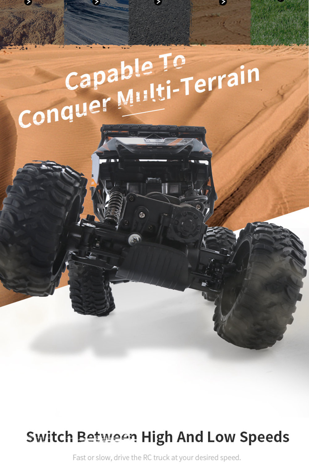 JJRC Q51 MAX 2.4G 1:12 6WD Off-road RC Car RTR E Version
