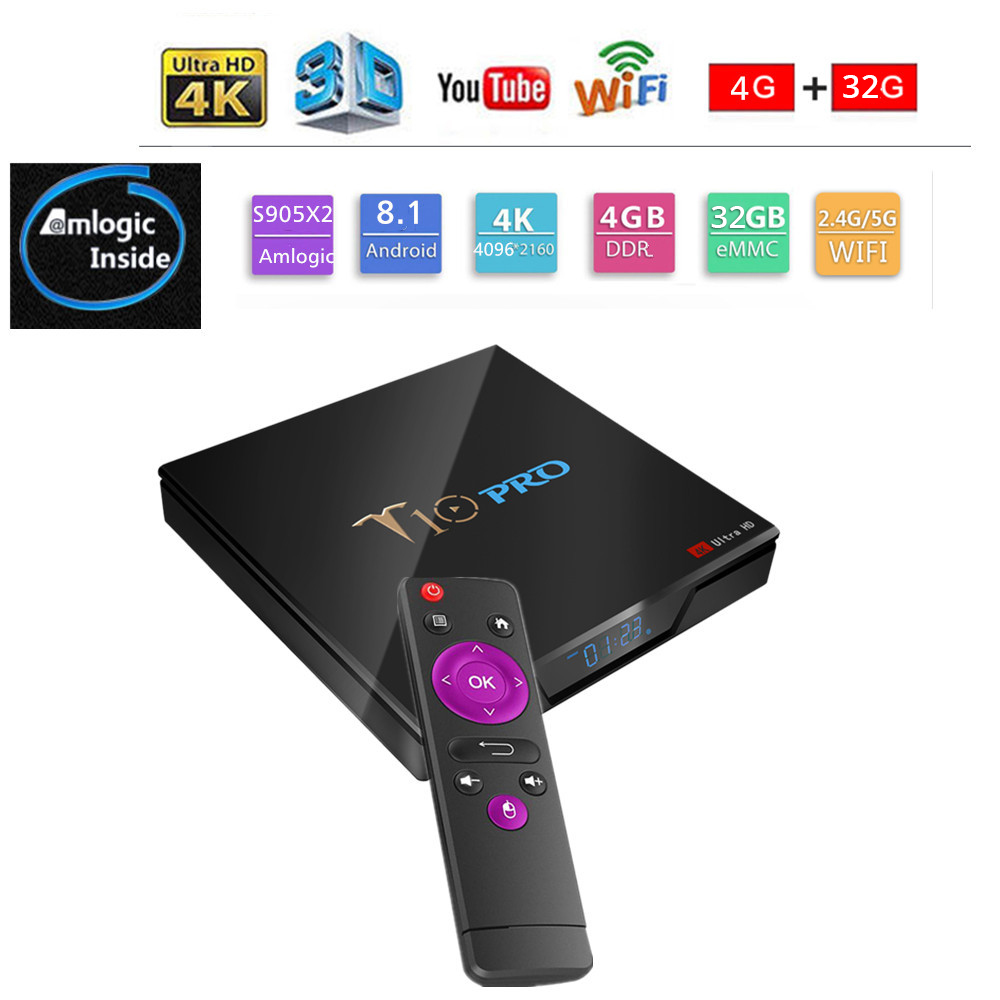 T10 PRO Amlogic S905X2 Android 8.1 4GB/32GB TV Box