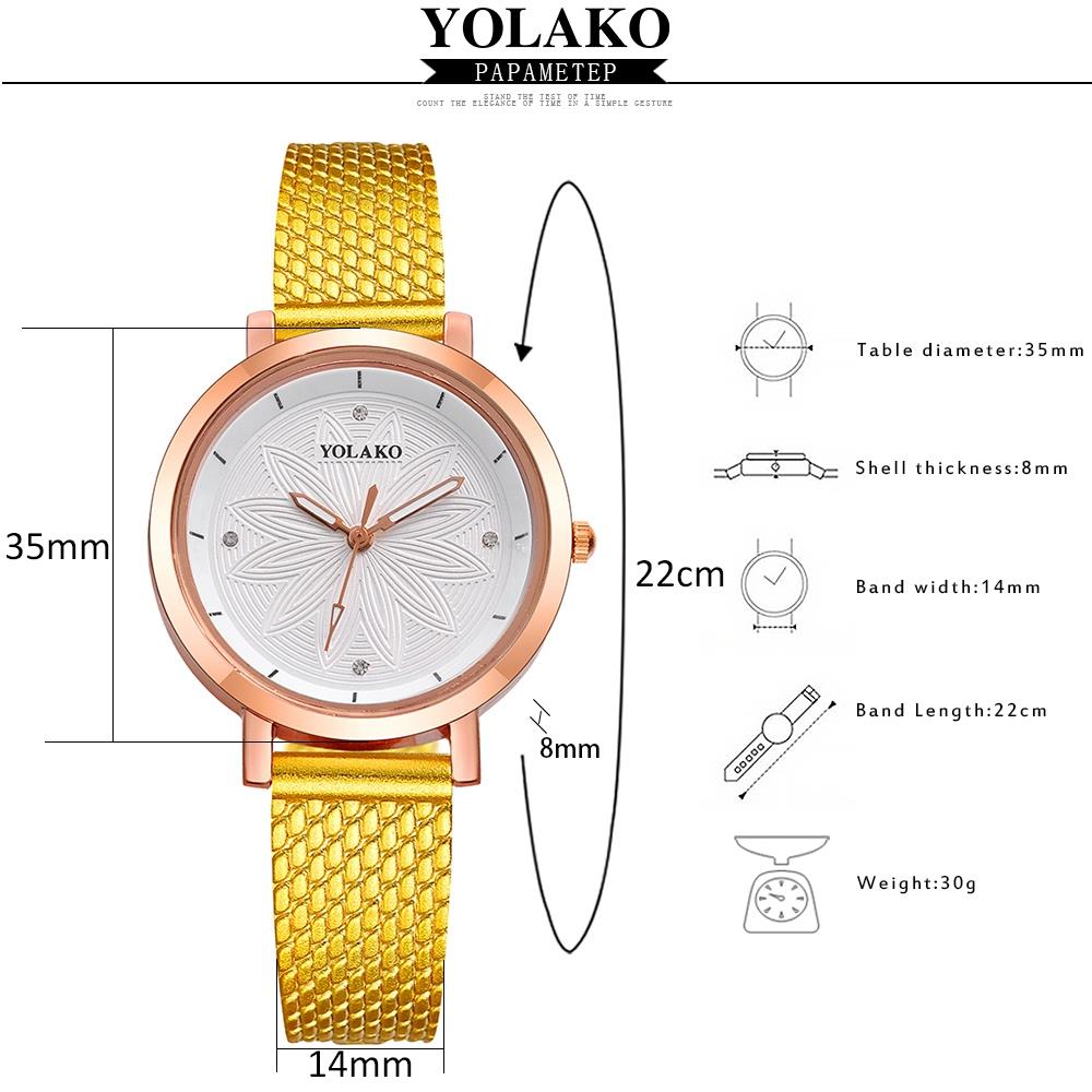 YOLAKO YK05 Women Quartz Watch Gold