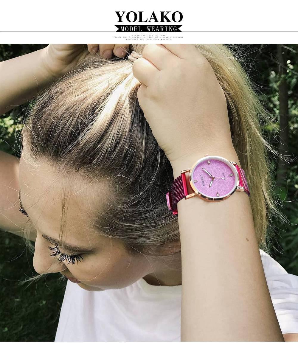 YOLAKO YK59 Women Quartz Watch Red