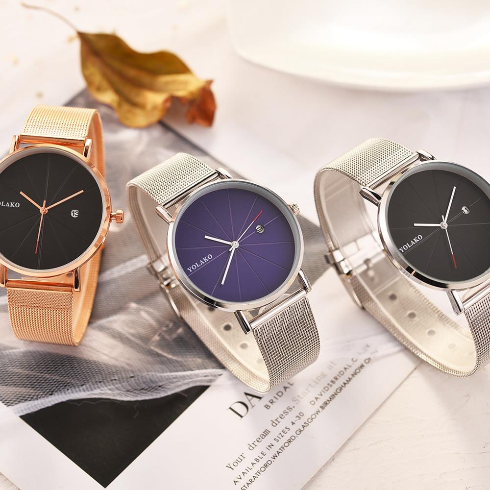 YOLAKO YK121E Casual Quartz Watch Silver Blue