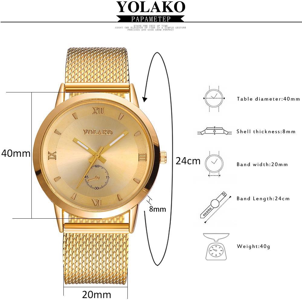 YOLAKO YK26 Women Casual Quartz Watch Rose Gold