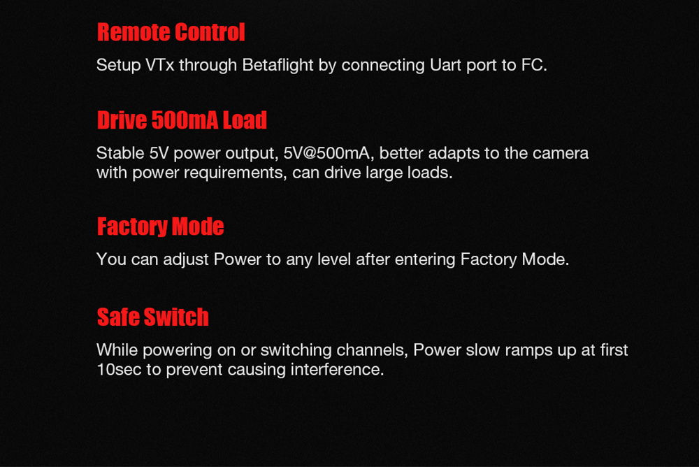 Foxeer ClearTX 2 5.8G 48CH Switchable Uart Remote Control VTX MMCX