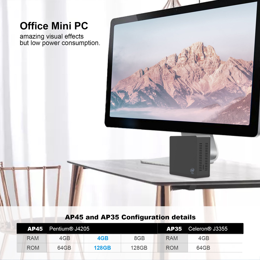 AP45 Intel Pentium J4205 4GB/128GB Windows 10 Mini PC