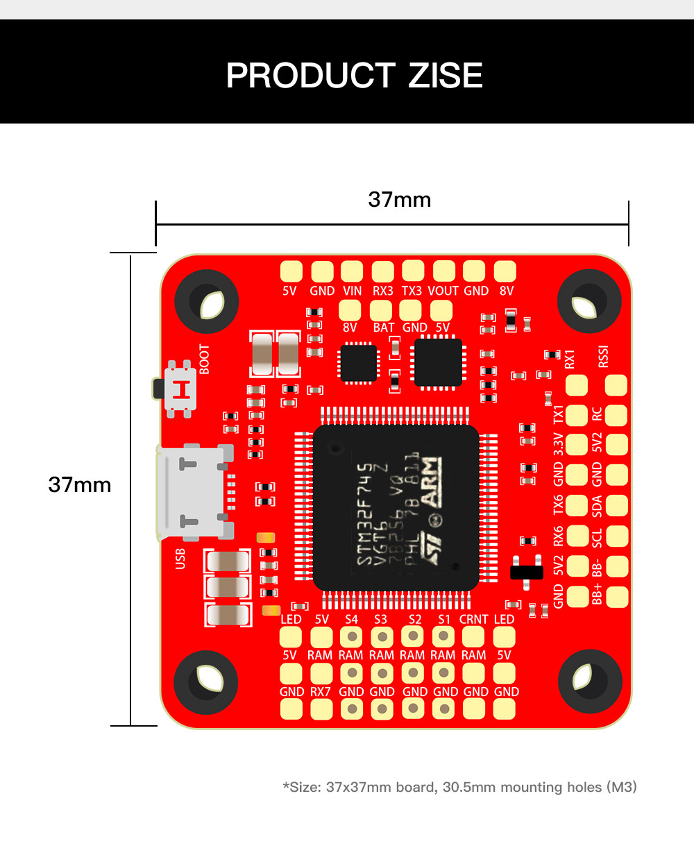HGLRC Forward F7 Dual Gyro Flight Control For FPV Racing Drone