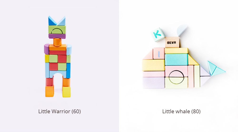 Xiaomi Beva 60PCS Building Blocks Puzzle Toy Colorful