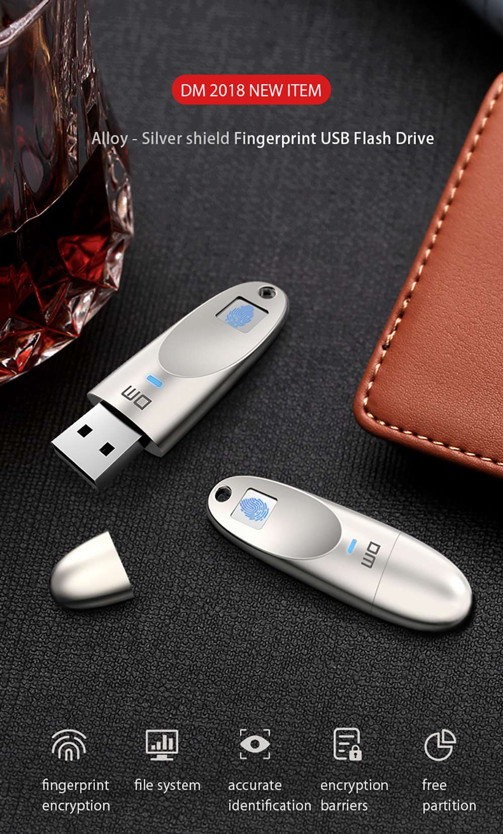 DM PD062 128GB USB3.0 Flash Drive Silver