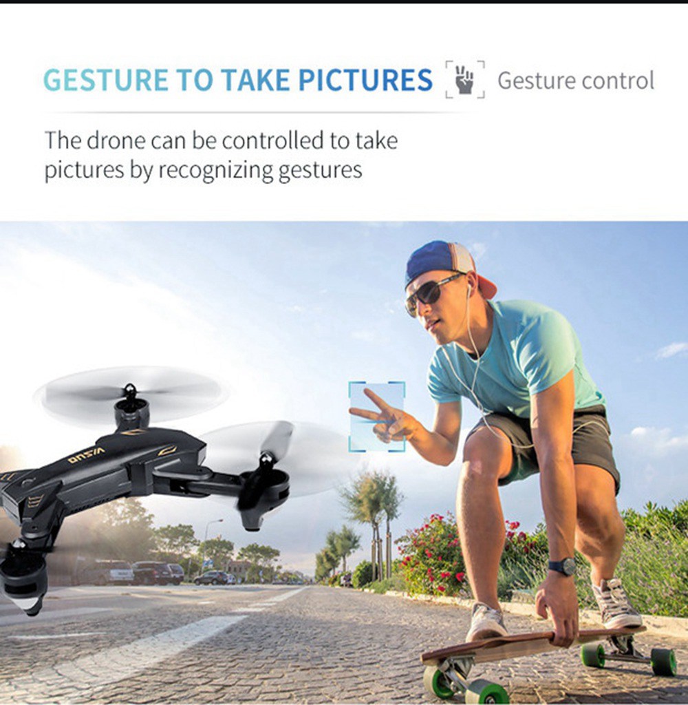 VISUO XS809SL WiFi RC Drone RTF Three Battery