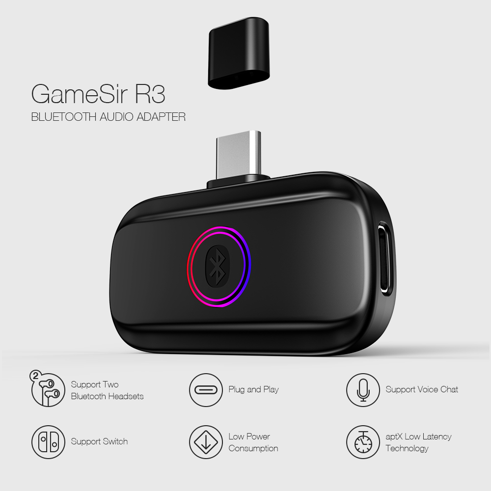 GameSir R3 Bluetooth Audio Adapter Black