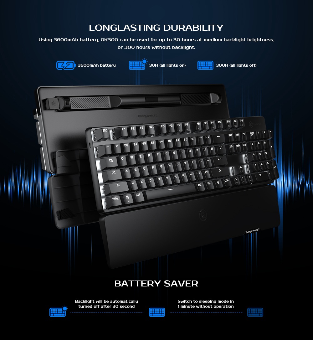 GameSir GK300 Mechanical Gaming Keyboard Space Gray