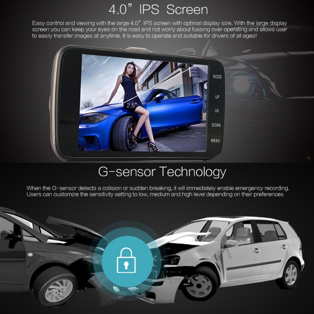 Anytek B50 1080P Car DVR Night Vision