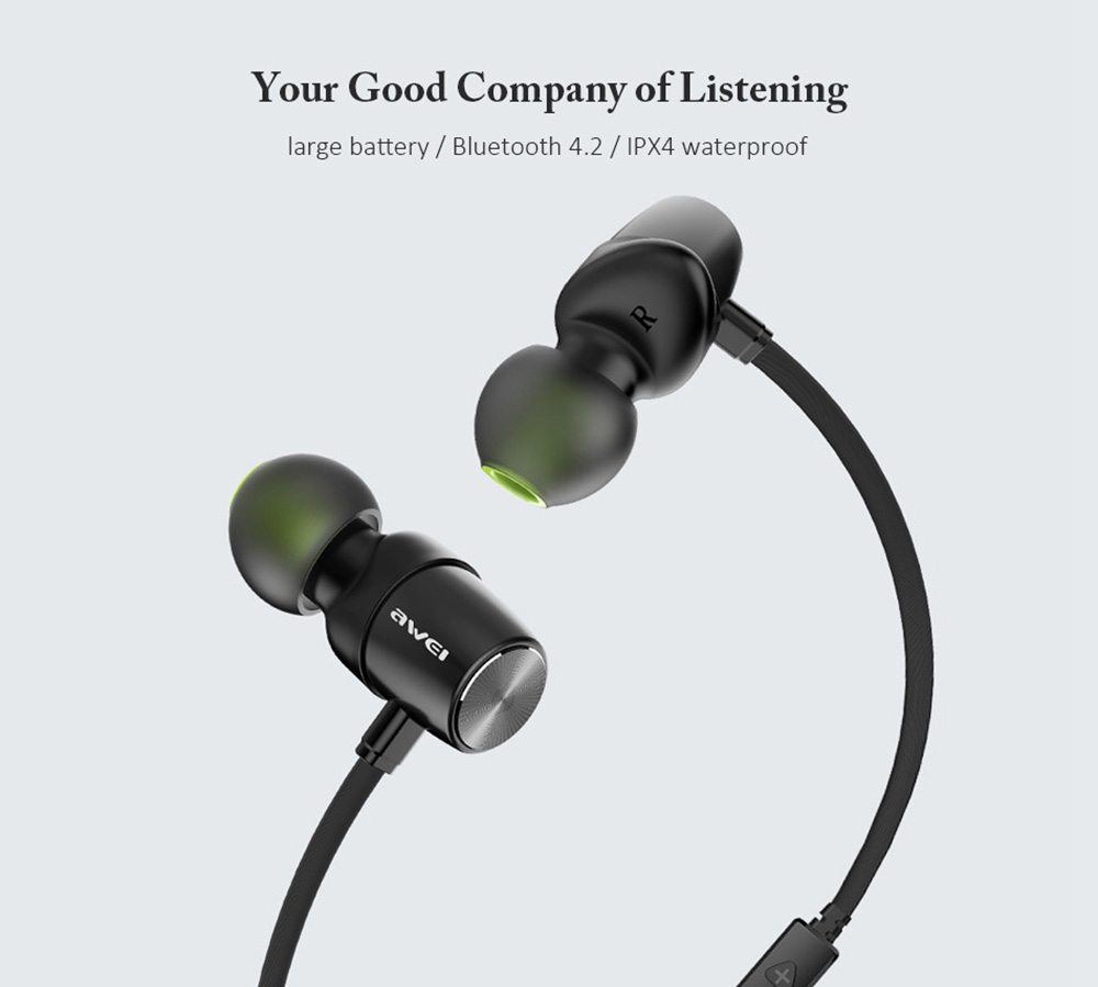AWEI WT30 Bluetooth Earphones Black