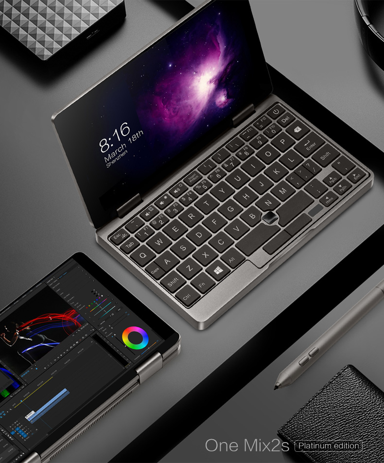One Netbook One Mix 2S Yoga Pocket Laptop i7-8500Y 8GB 512GB Platinum