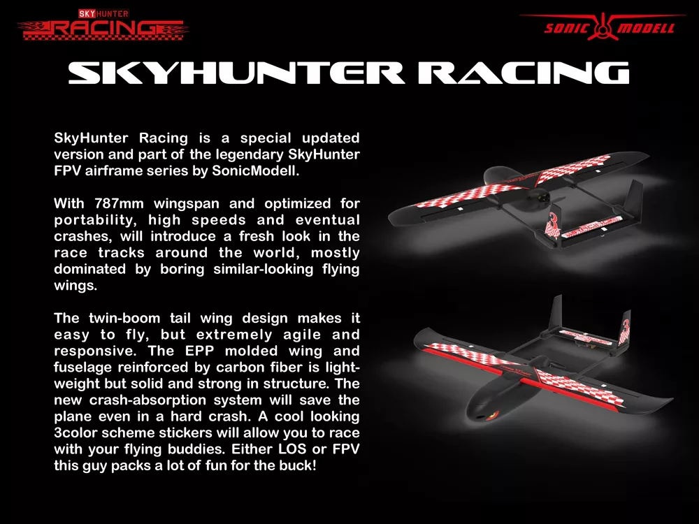 Sonicmodell Skyhunter RC Airplane Kit Version