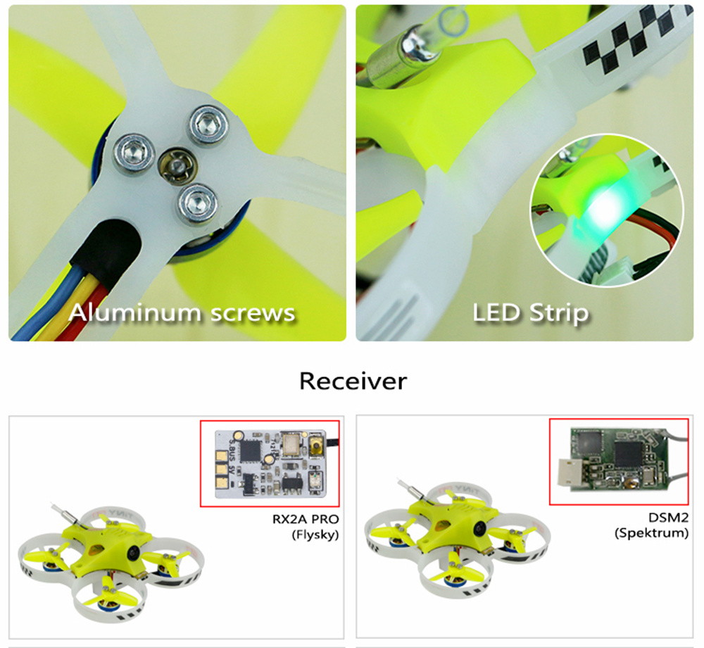 LDARC Tiny GT8 RC Racing Drone BNF Flysky Receiver