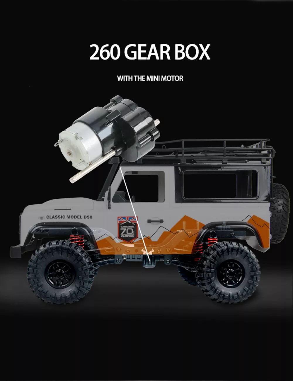 MN Model MN-99 DEFENDER Crawler Climbing Truck RC Car White