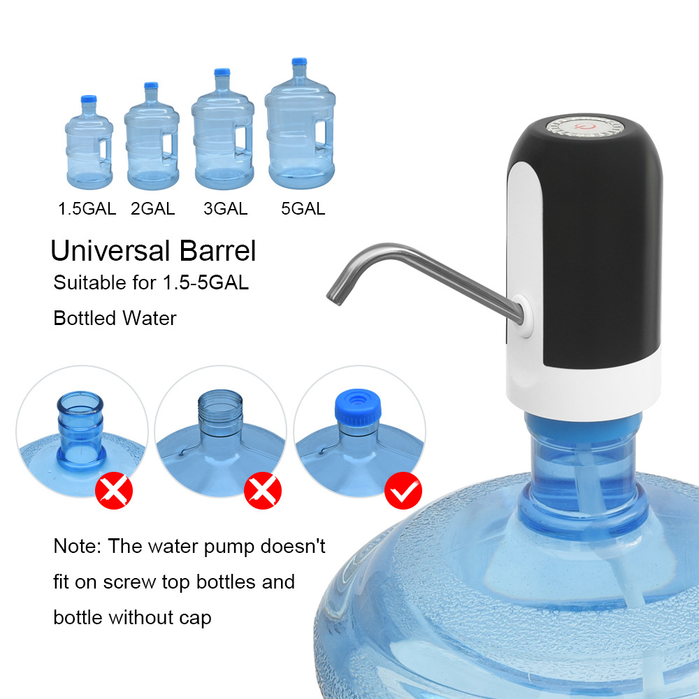 Automatic Smart LED Electric Water Pump Black