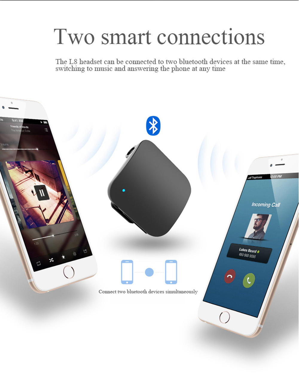 L8 Bluetooth Earphone Black