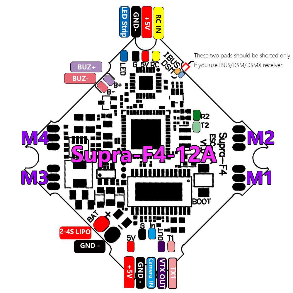 Aurora RC Supra-F4-12A v1.0 AIO Flight Control For FPV Racing Drone