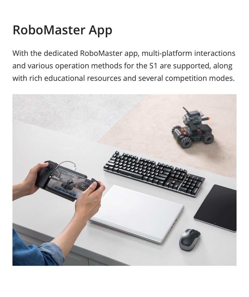 DJI RoboMaster S1 4WD FPV RC Robot Intelligent Scratch Python Coding